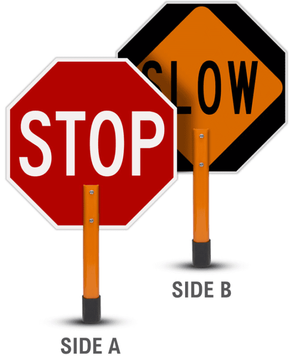 2 Sided Traffic Signs (SLOW/STOP, 15 3/4″ X 15 3/4″) – ccssstore.com